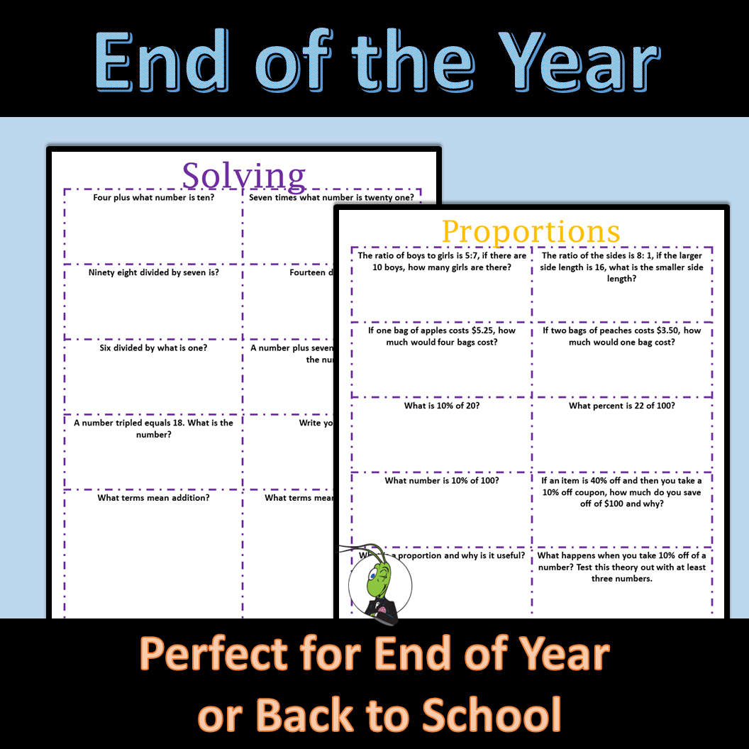 Pre Algebra Summer Review | Made By Teachers