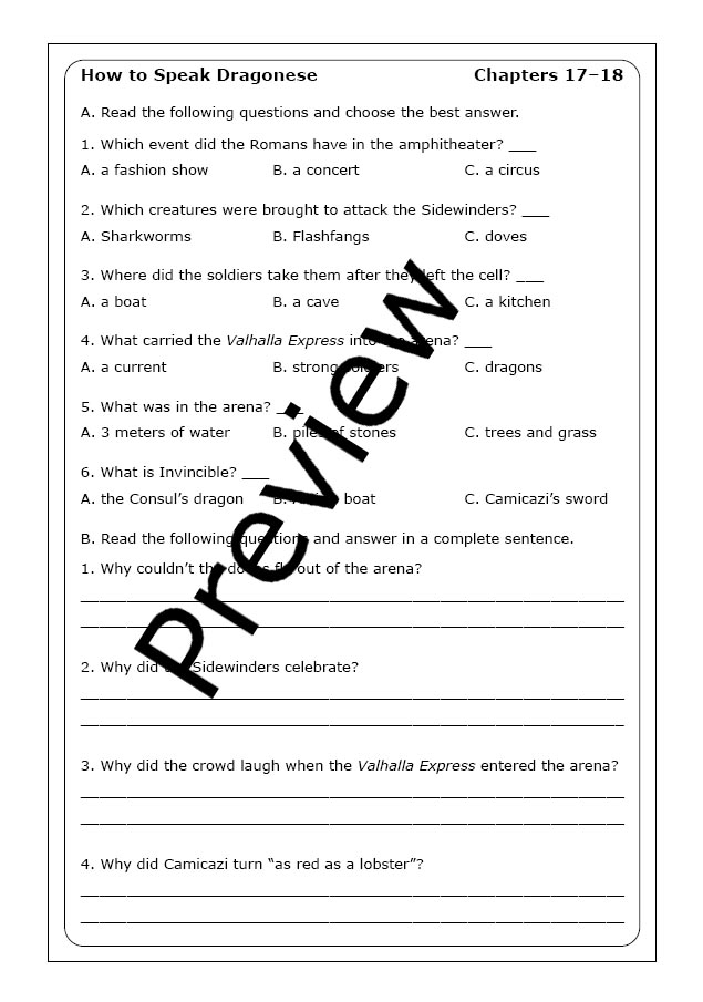 Cressida Cowell "How to Speak Dragonese" worksheets | Made By Teachers