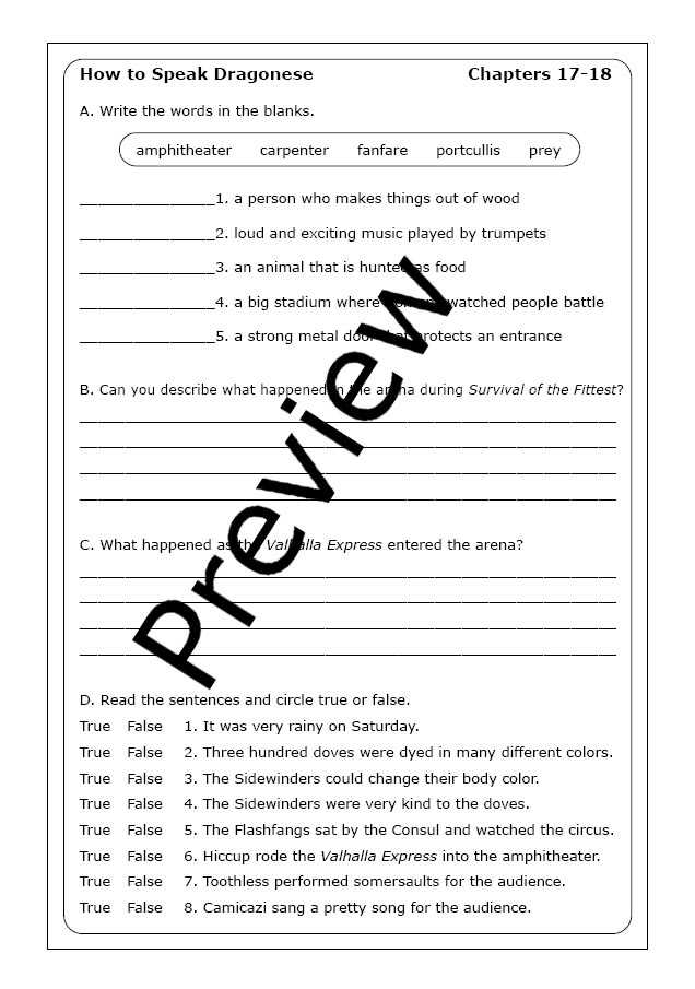 Cressida Cowell "How to Speak Dragonese" worksheets | Made By Teachers
