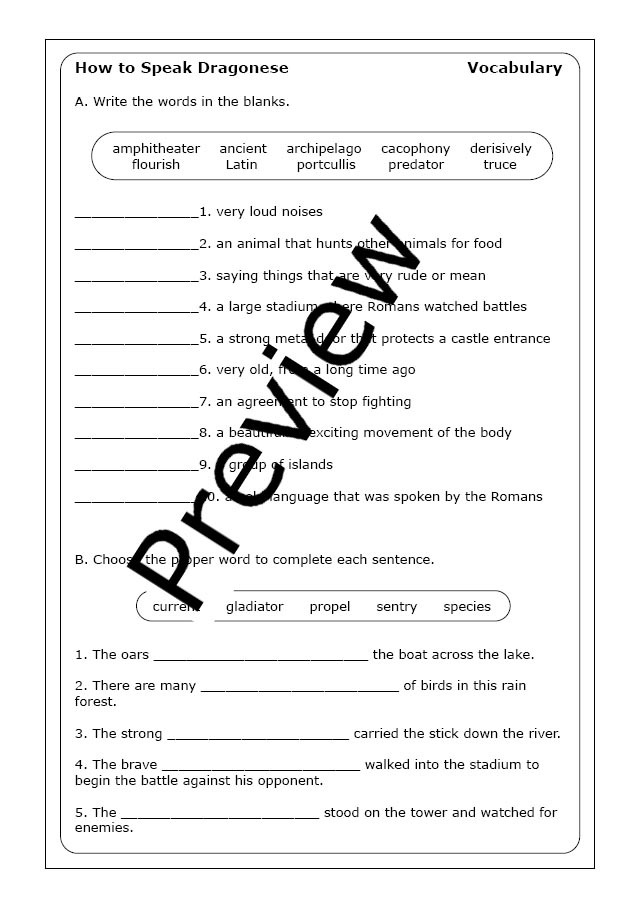 Cressida Cowell "How to Speak Dragonese" worksheets | Made By Teachers