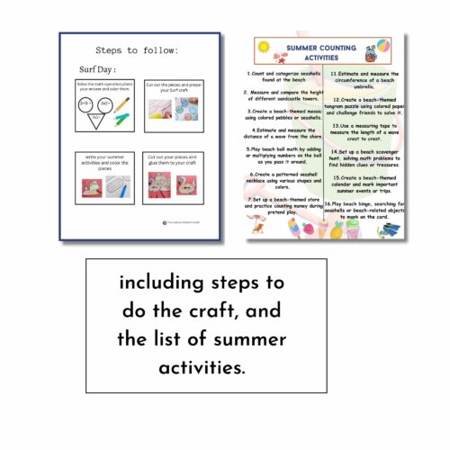 Summer bucket list craft|Math craft | Made By Teachers