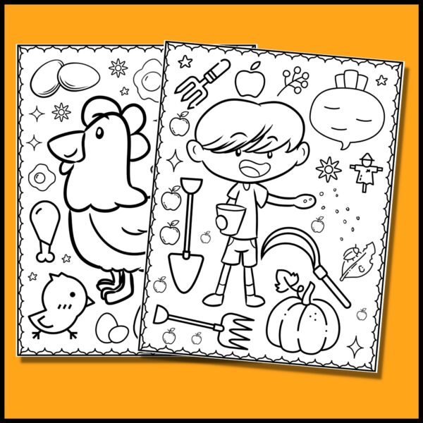 Farm Animal Coloring Pages - 24 Printable Coloring Sheets - Preschool ...