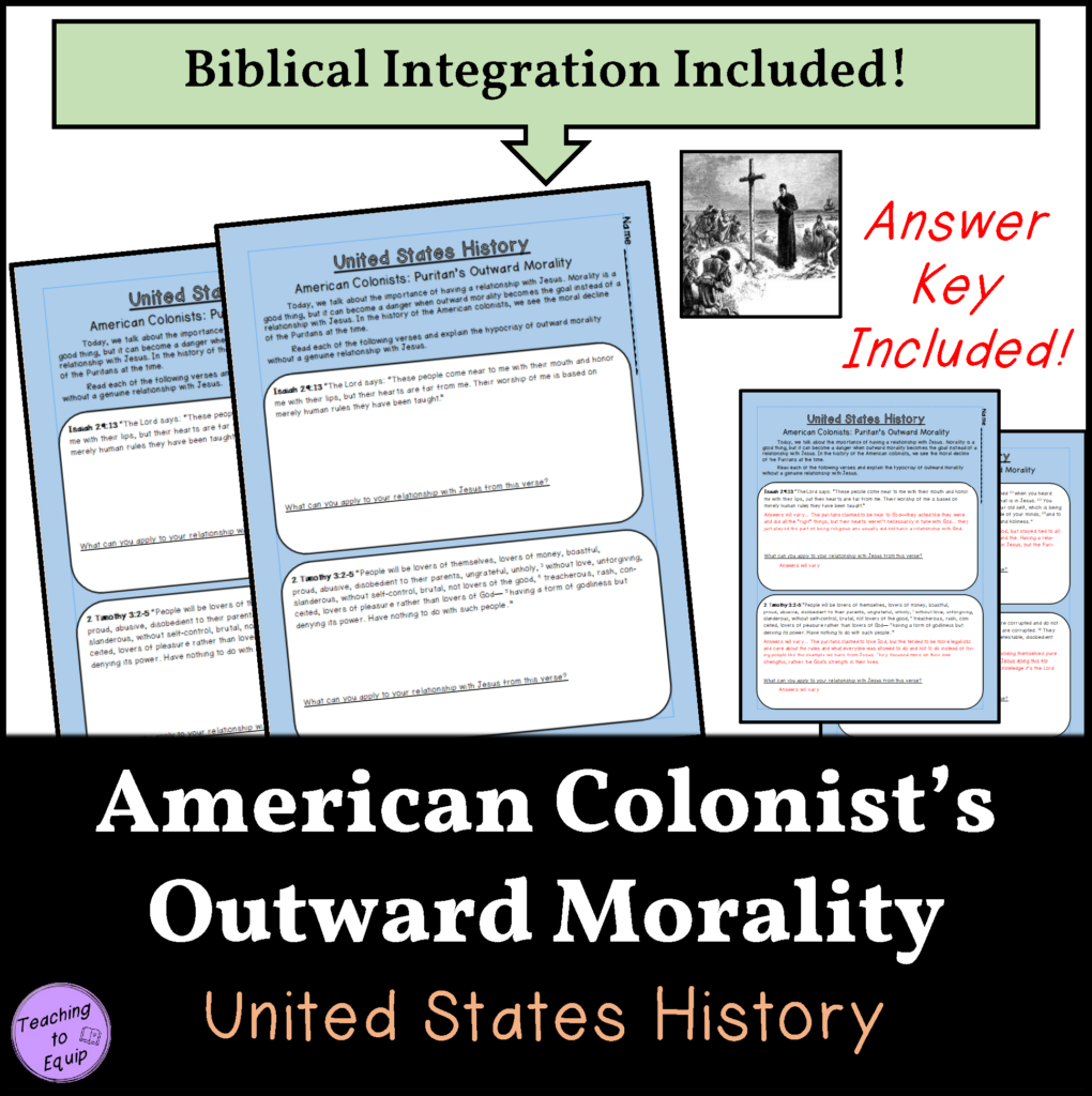 Puritans Values and Beliefs American Colonist US History Biblical ...