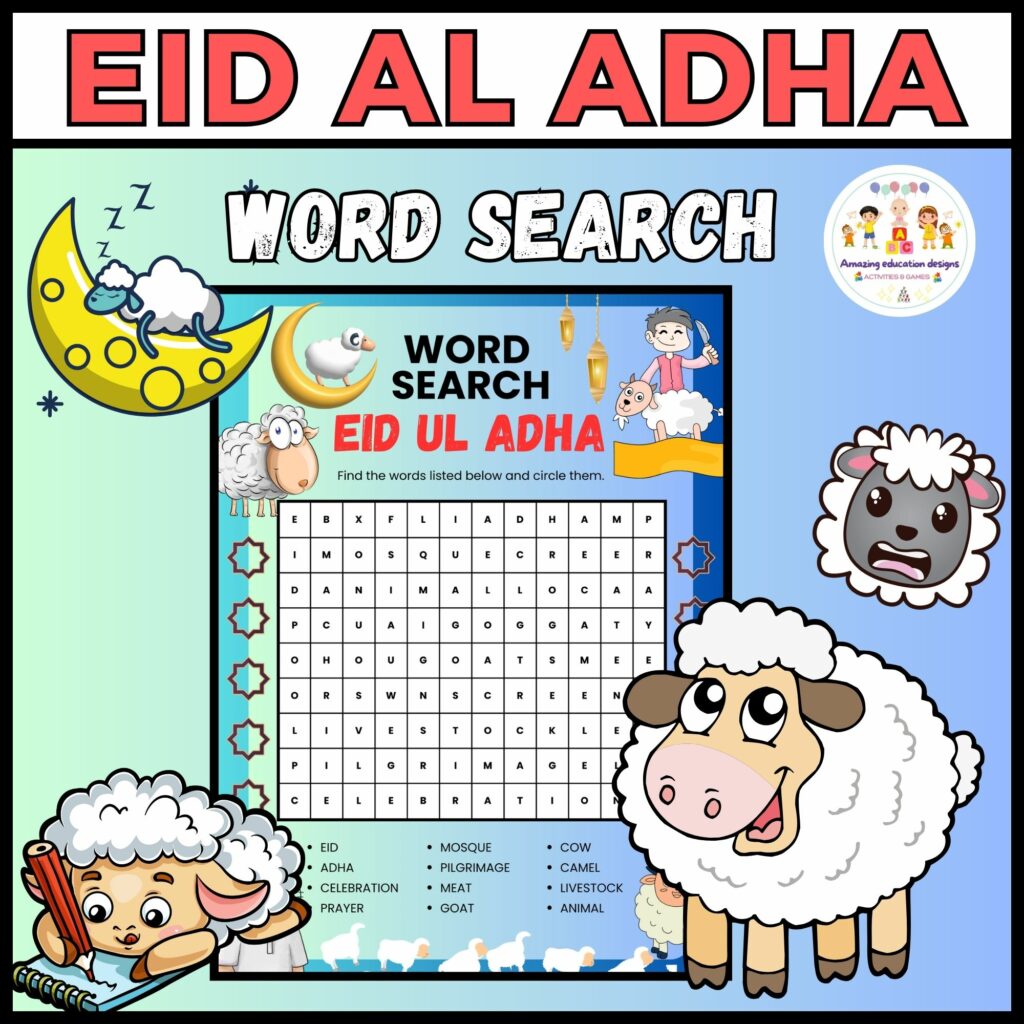 EID Al Adha WORD SEARCH | Made By Teachers