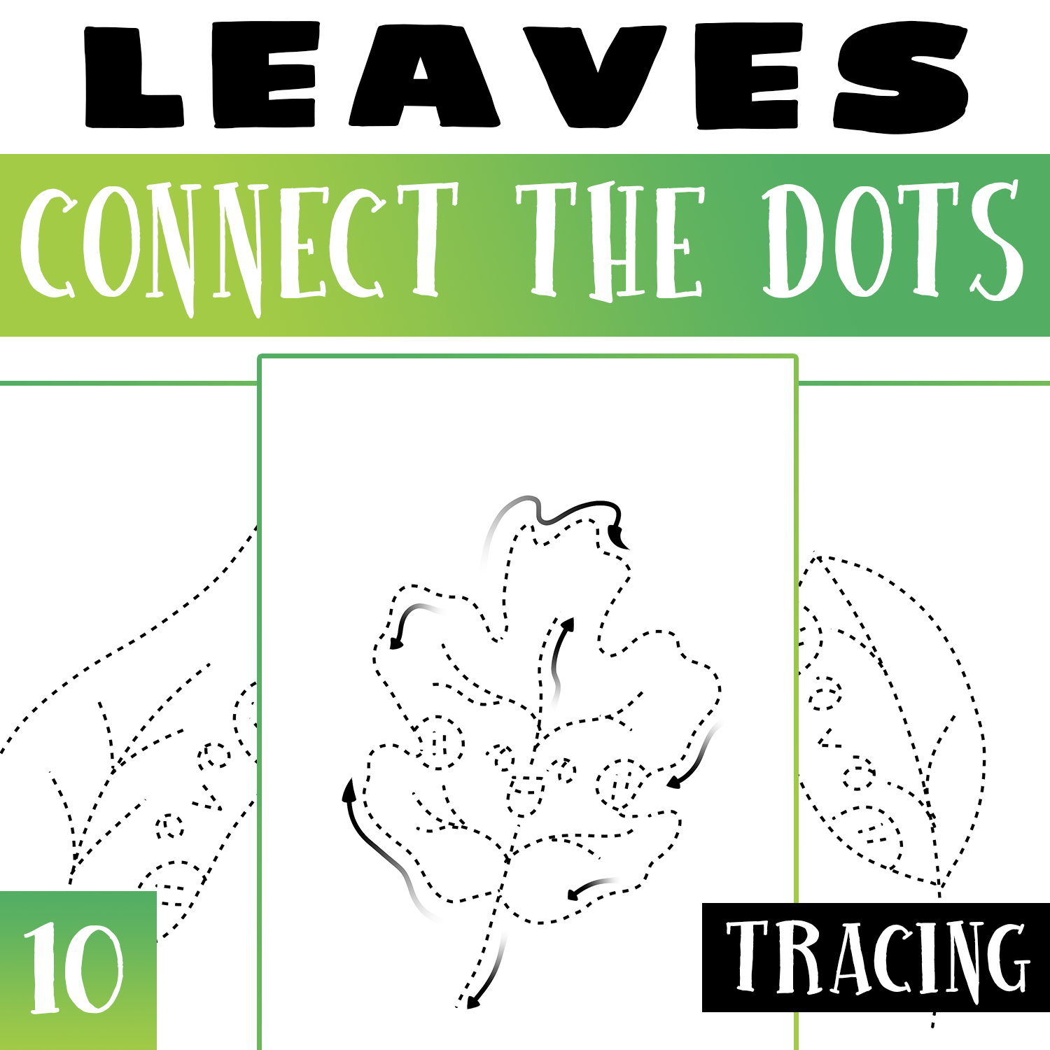 Leaves Connect The Dots Worksheet Activity, Leaf How to Draw, End of ...