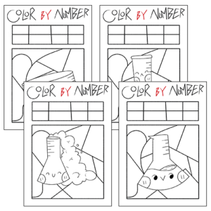 Beakers Editable Color By Code Worksheets Activity, Science Color By ...