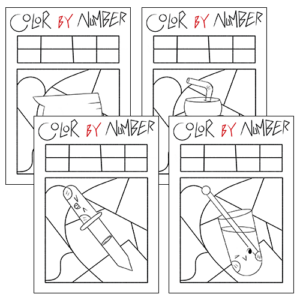 Beakers Editable Color By Code Worksheets Activity, Science Color By ...