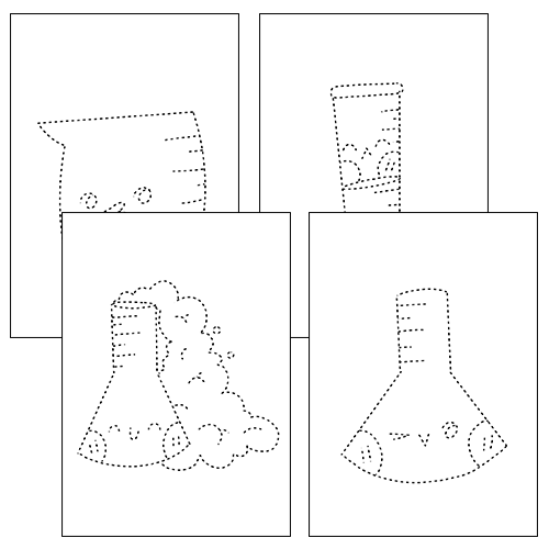 Beakers Coloring Bundle, Science Coloring Pages, Color By Number, Dot ...