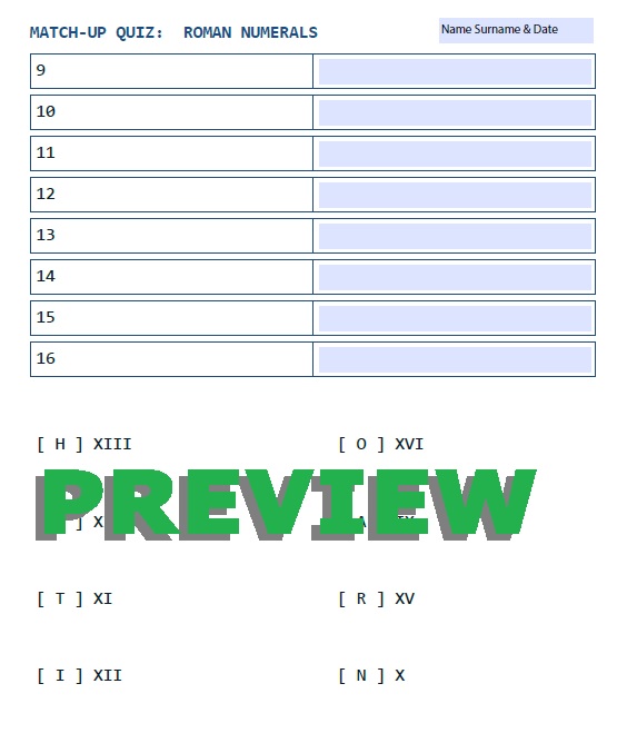 ROMAN NUMERALS WORKSHEETS | Made By Teachers