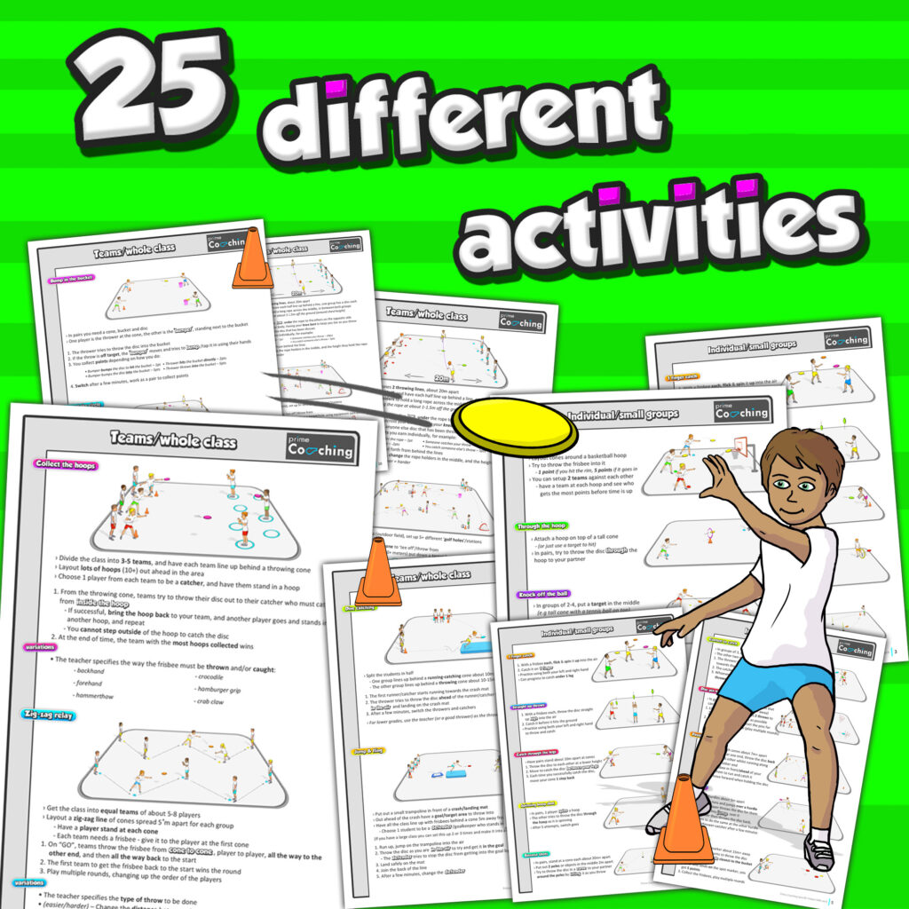 Frisbee Skills & games - fun pack for PE (25 activities for elementary ...