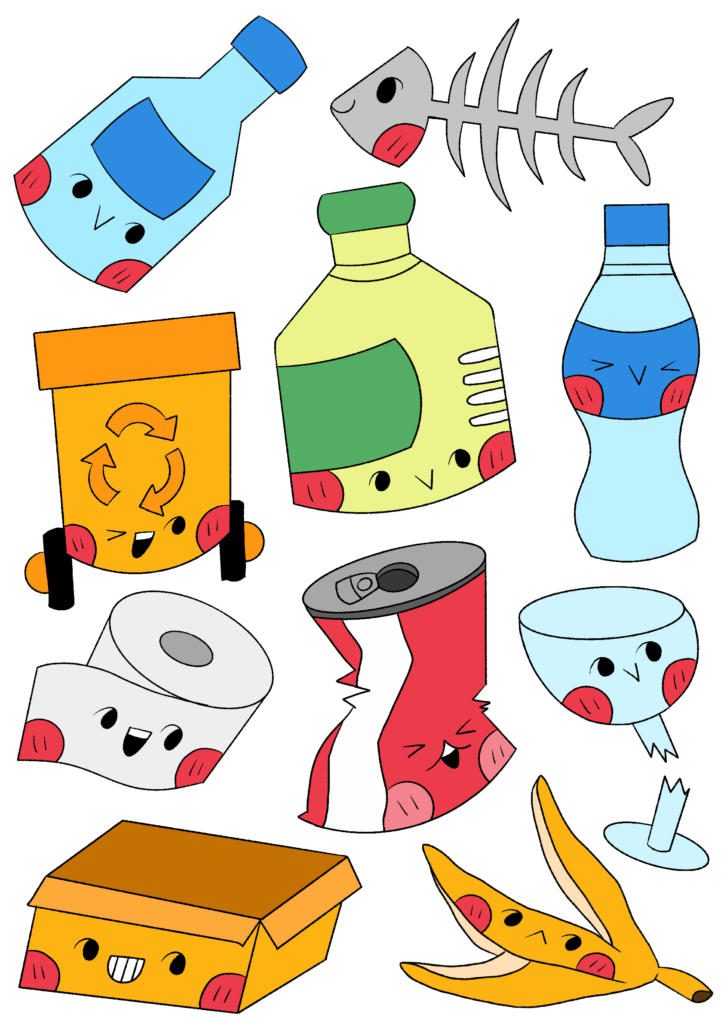 Recycling Clipart, Waste Sorting Clip Art ,Cute Recycle Clip Art, Reuse ...