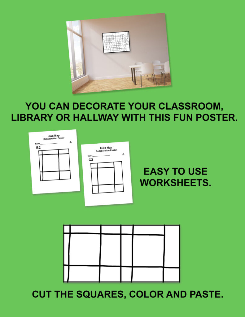 Iowa Map Collaboration Poster | Made By Teachers