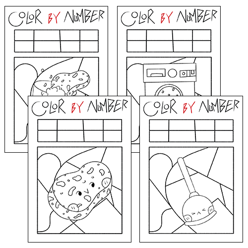Cleaning Editable Color By Code Worksheets Activity, Housework Color By ...