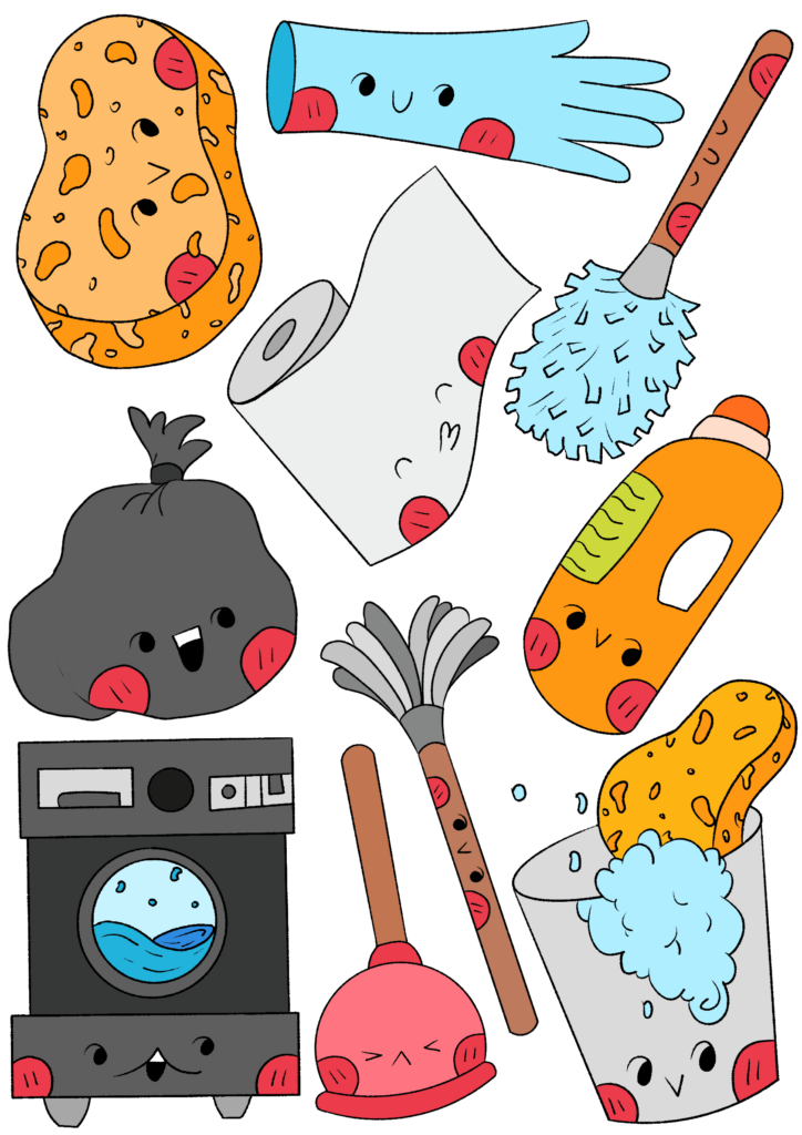Cleaning Clipart, Housework Clipart, Household Chores Clip Art, Laundry ...