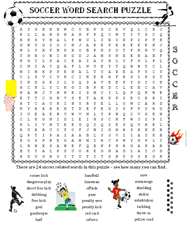 3 Sports Word Search Puzzles Golf, Soccer, Football | Made By Teachers
