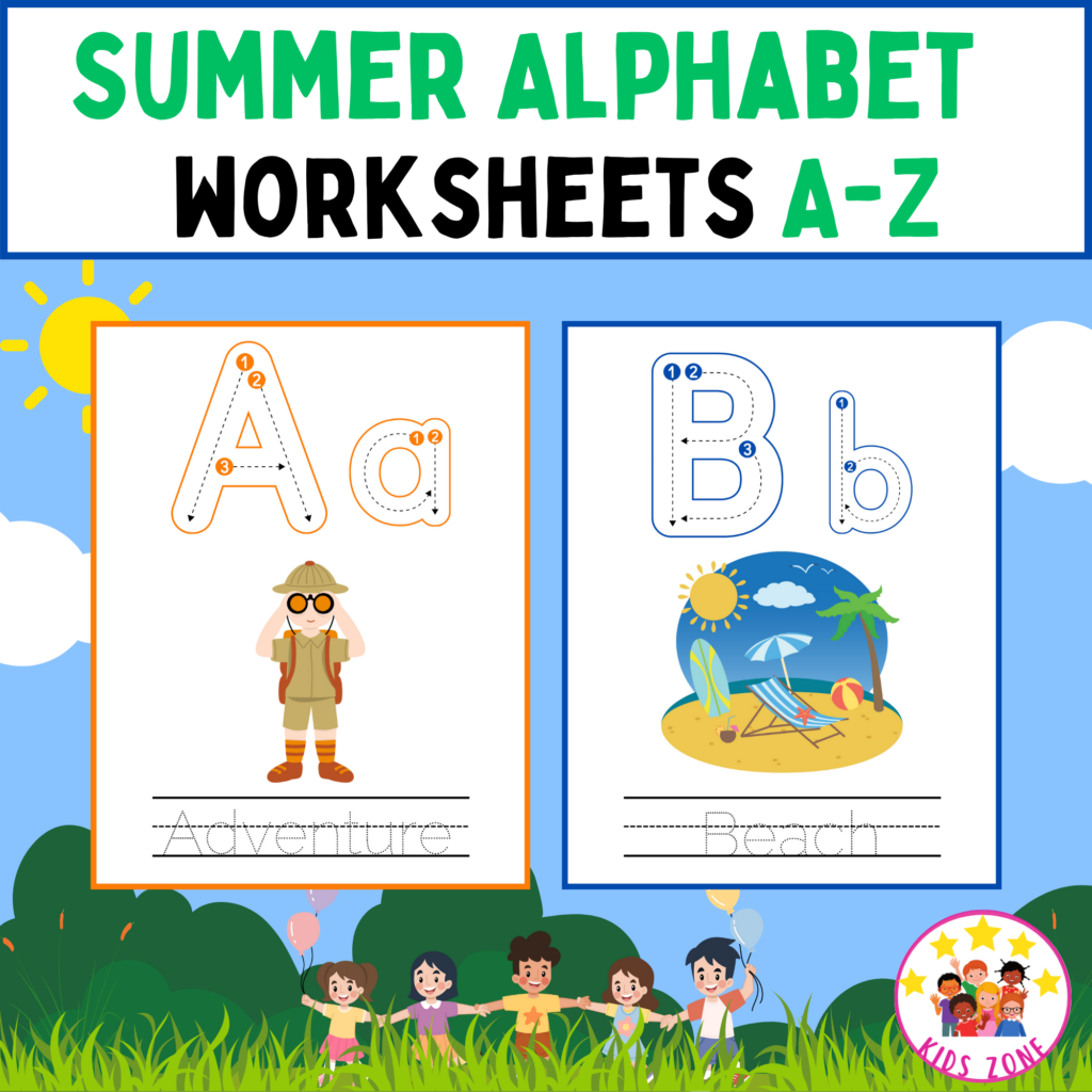 Summer Alphabet letters handwriting worksheets for Preschoolers ...