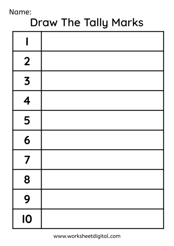 Tally Marks Number 1 - 20 Printable Worksheets | Made By Teachers