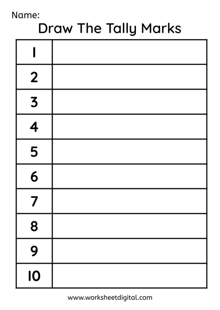 Tally Marks Number 1 - 20 Printable Worksheets - Made By Teachers