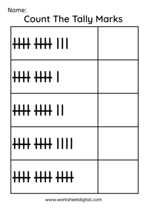 Tally Marks Number 1 - 20 Printable Worksheets | Made By Teachers