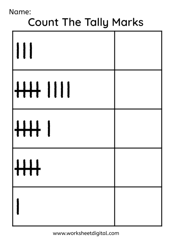 Tally Marks Number 1 - 20 Printable Worksheets | Made By Teachers