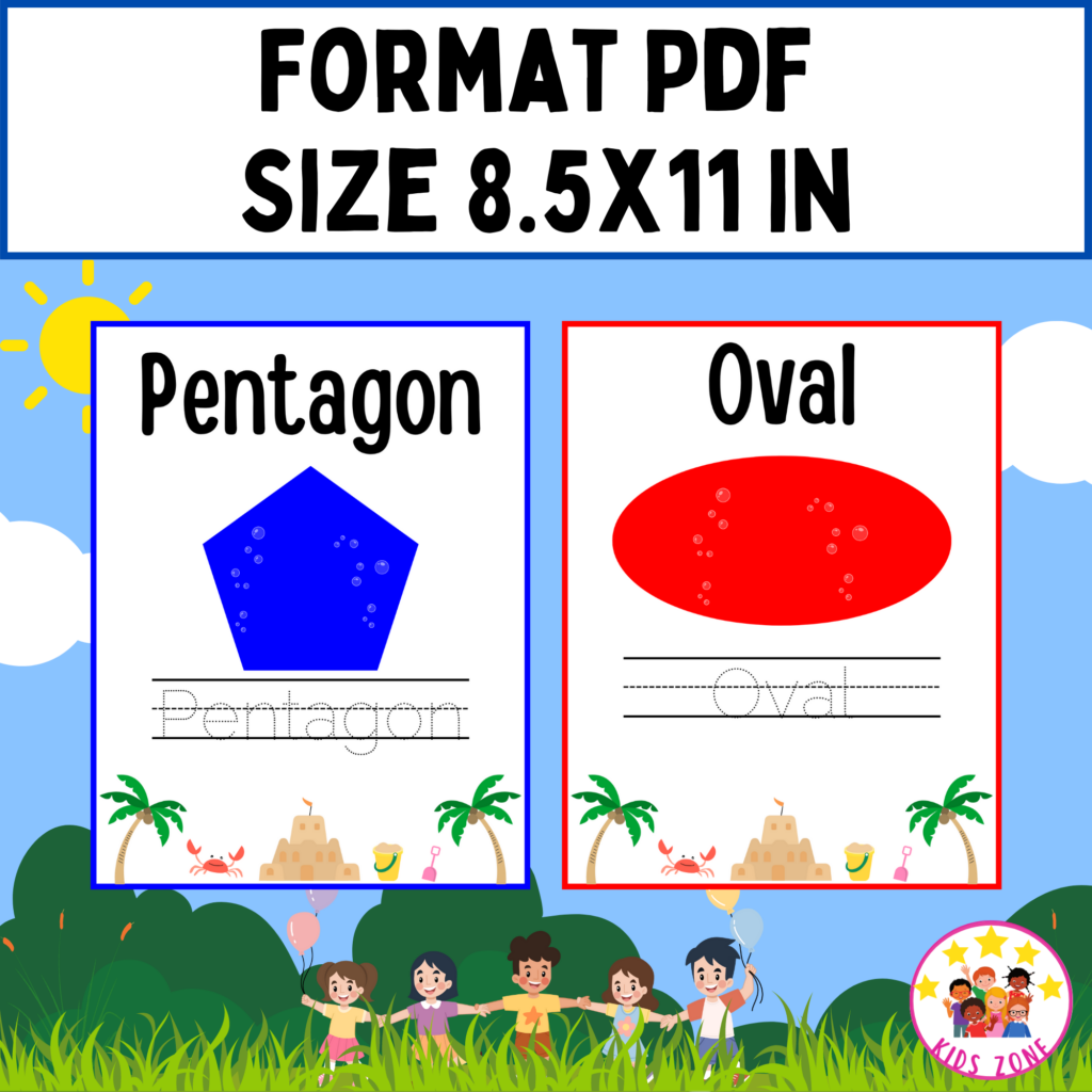 Summer-Themed Shapes Worksheets for Preschoolers & Kindergarten kids ...