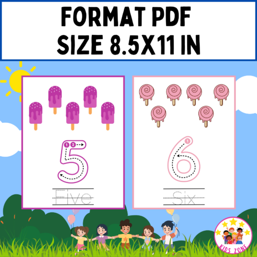 Summer Letters & Numbers Handwriting Worksheets Bundle for Prek ...