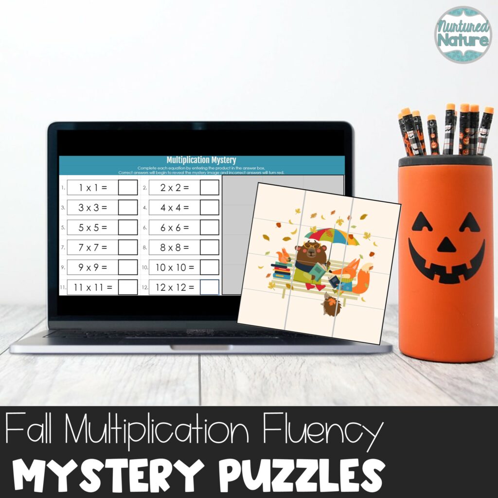 Fall Multiplication Facts Fluency 1-12 Pixel Art Puzzles Halloween ...