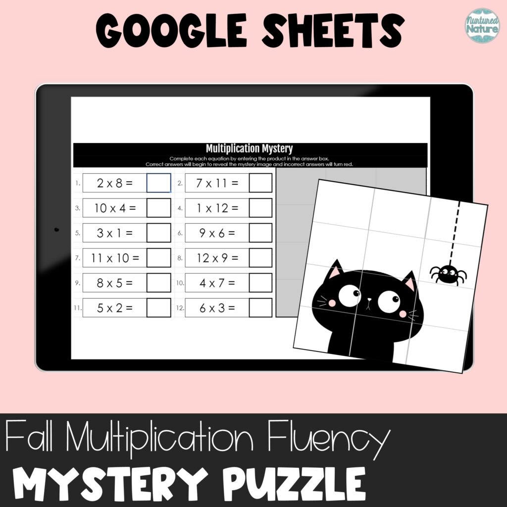 Fall Multiplication Facts Fluency 1-12 Pixel Art Puzzles Halloween ...