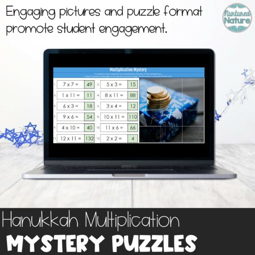 Hanukkah Multiplication Facts Fluency 1-12 Pixel Art Puzzles Winter ...