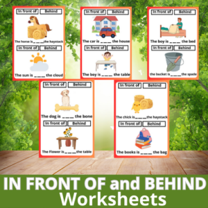 Positions Worksheets IN FRONT OF and BEHIND | Made By Teachers