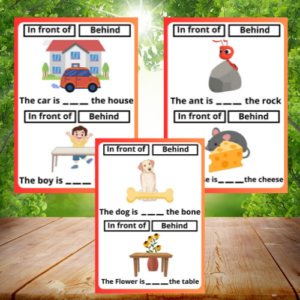 Positions Worksheets IN FRONT OF and BEHIND | Made By Teachers