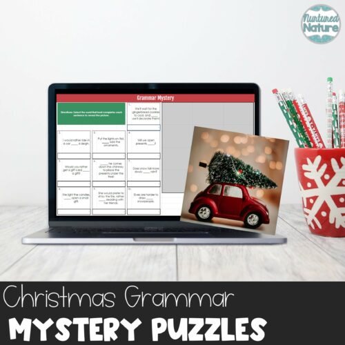 Christmas Grammar Pixel Art Puzzles Conjunctions Adjectives Plural ...