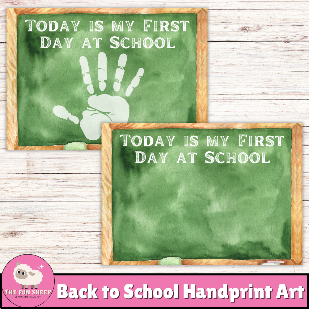 Back to School Handprint Art Craft | First Day of School Handprint ...