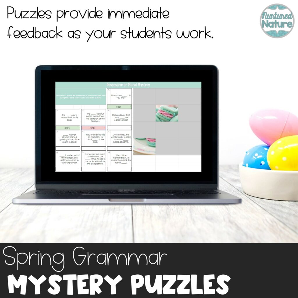 Easter Activities - Spring Grammar Puzzles - Homophones Prepositional ...