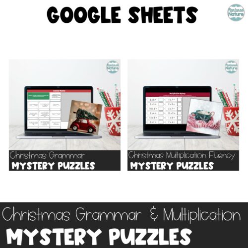 Christmas Grammar and Multiplication Facts Fluency 1-12 Pixel Art ...