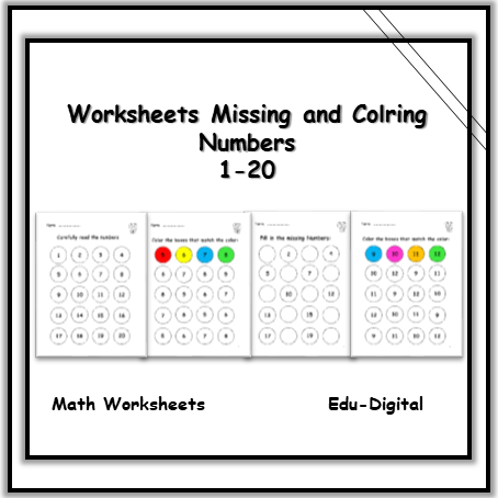 Missing and Coloring Numbers 1-20 | Made By Teachers