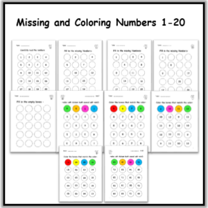Missing and Coloring Numbers 1-20 | Made By Teachers