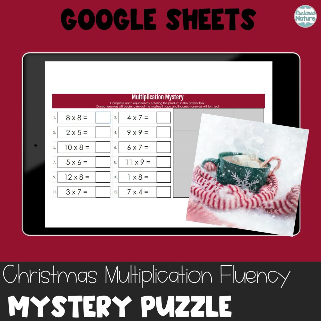 Christmas Grammar and Multiplication Facts Fluency 1-12 Pixel Art ...