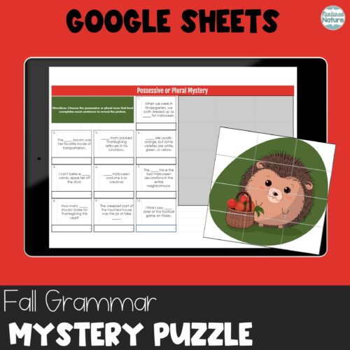 Fall Grammar and Multiplication Facts Fluency 1-12 Pixel Art Puzzles ...