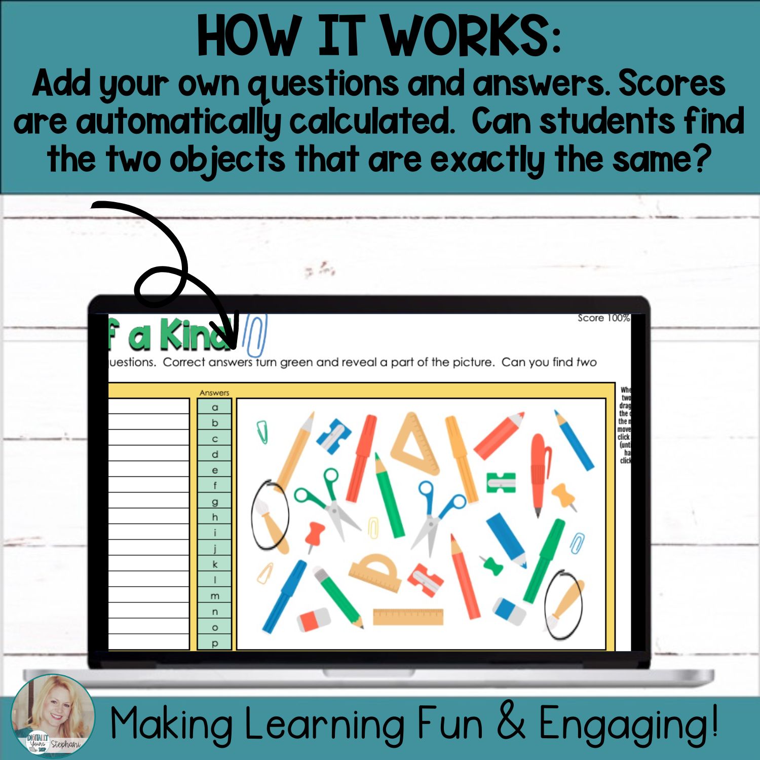 Editable Self-Checking Two of a Kind Template Digital Activity Volume 2 ...