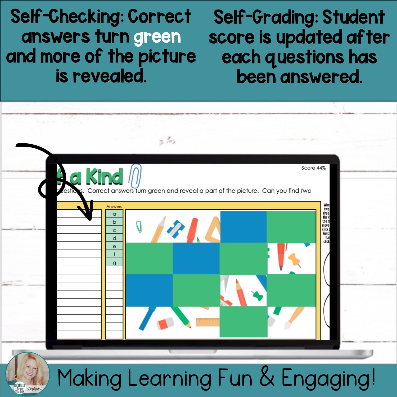 Editable Self-Checking Two of a Kind Template Digital Activity Volume 2 ...