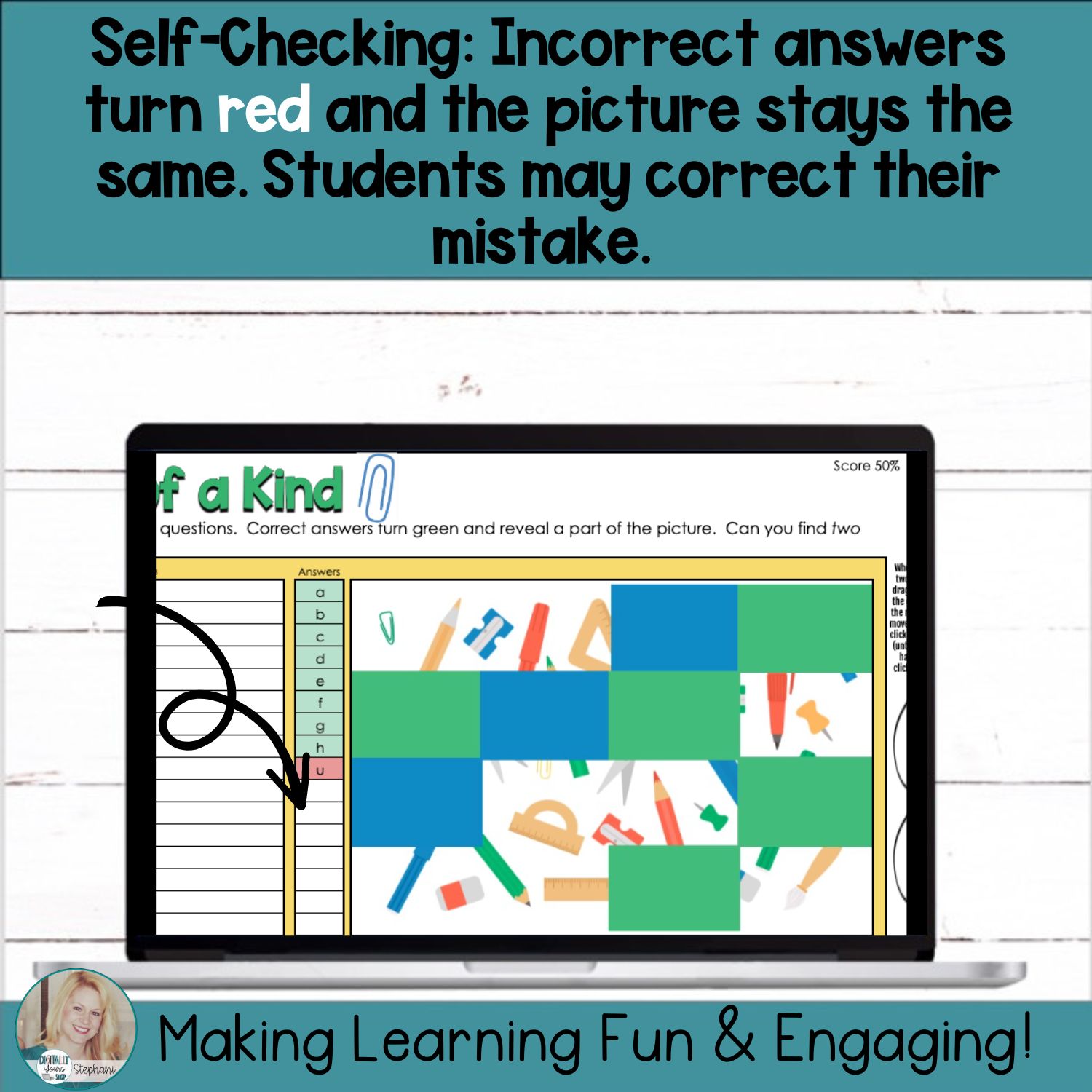 Editable Self-Checking Two of a Kind Template Digital Activity Volume 2 ...