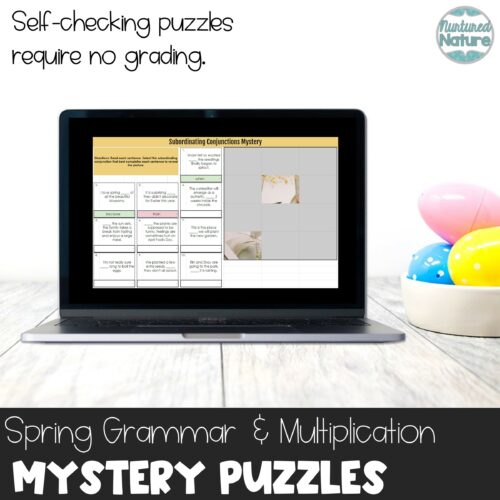 Easter Activities - Spring Grammar and Multiplication Facts Fluency ...
