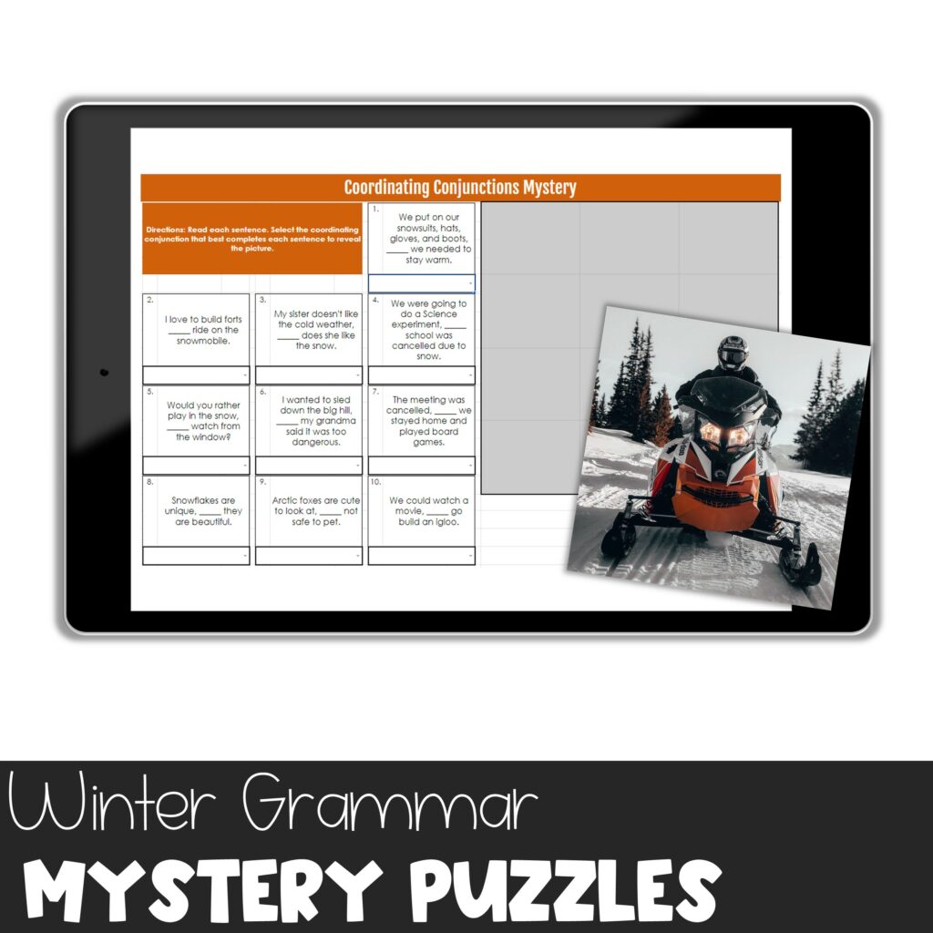 Winter Grammar and Multiplication Facts Fluency 1-12 Pixel Art Puzzles ...