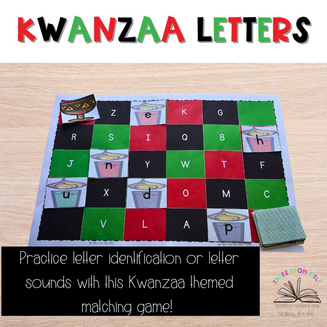Letter Identification & Sounds Intervention or Center Game - Kwanzaa ...