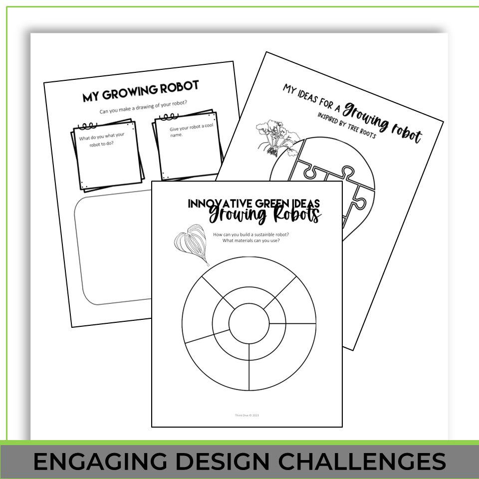 Green Growing Robots | PBL Design Nature Compatible with NGSS | Made By ...