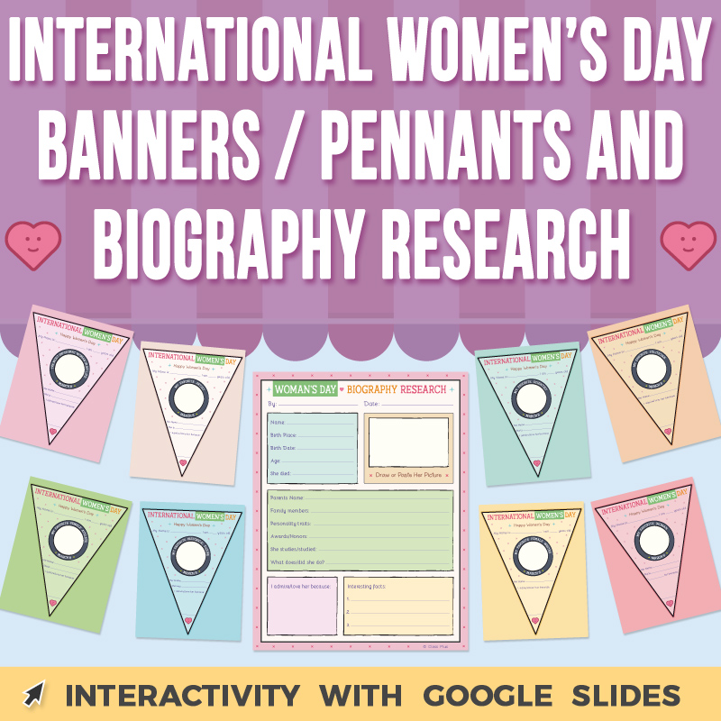 International Women’s Day Banners | Pennants and Bio Research Google ...