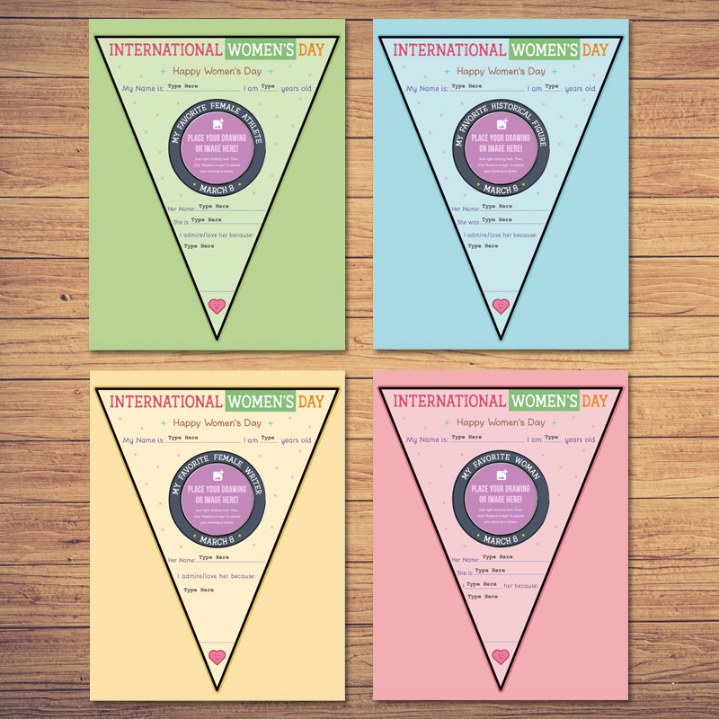 International Women’s Day Banners | Pennants and Bio Research Google ...
