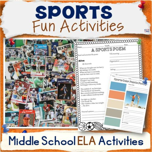 Fun Sports Activities, Middle School Worksheets - Print and Digital ELA ...