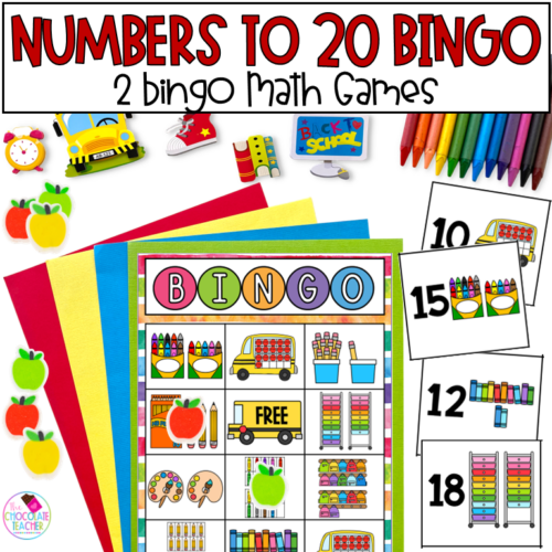 BINGO Math Games with Numbers to 20 including Teen Numbers | Made By ...